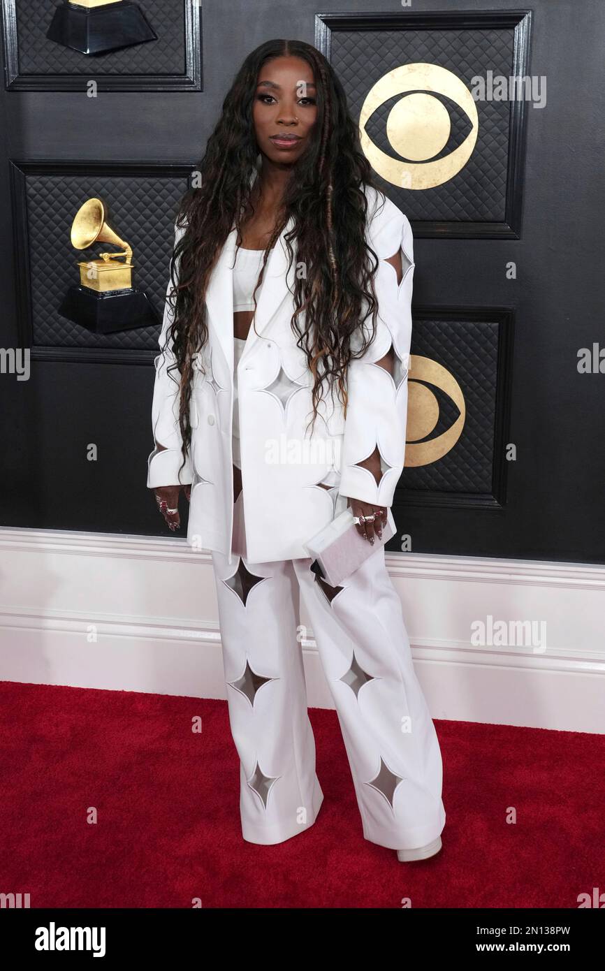 Jessy Wilson arrives at the 65th annual Grammy Awards on Sunday, Feb. 5 ...