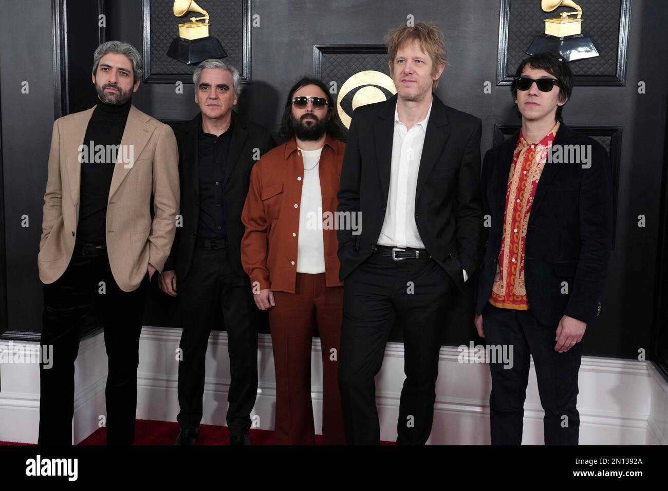 Gerardo Larios, from left, Jim Eno, Alex Fischel, Britt Daniel and Ben ...