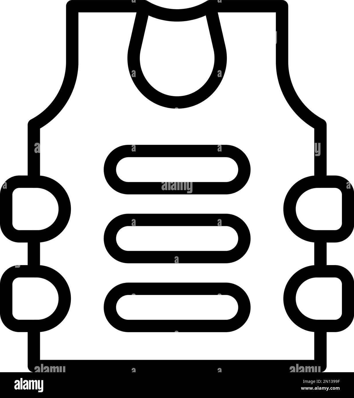 Bullet protection vest icon outline vector. Police armor. Army military ...