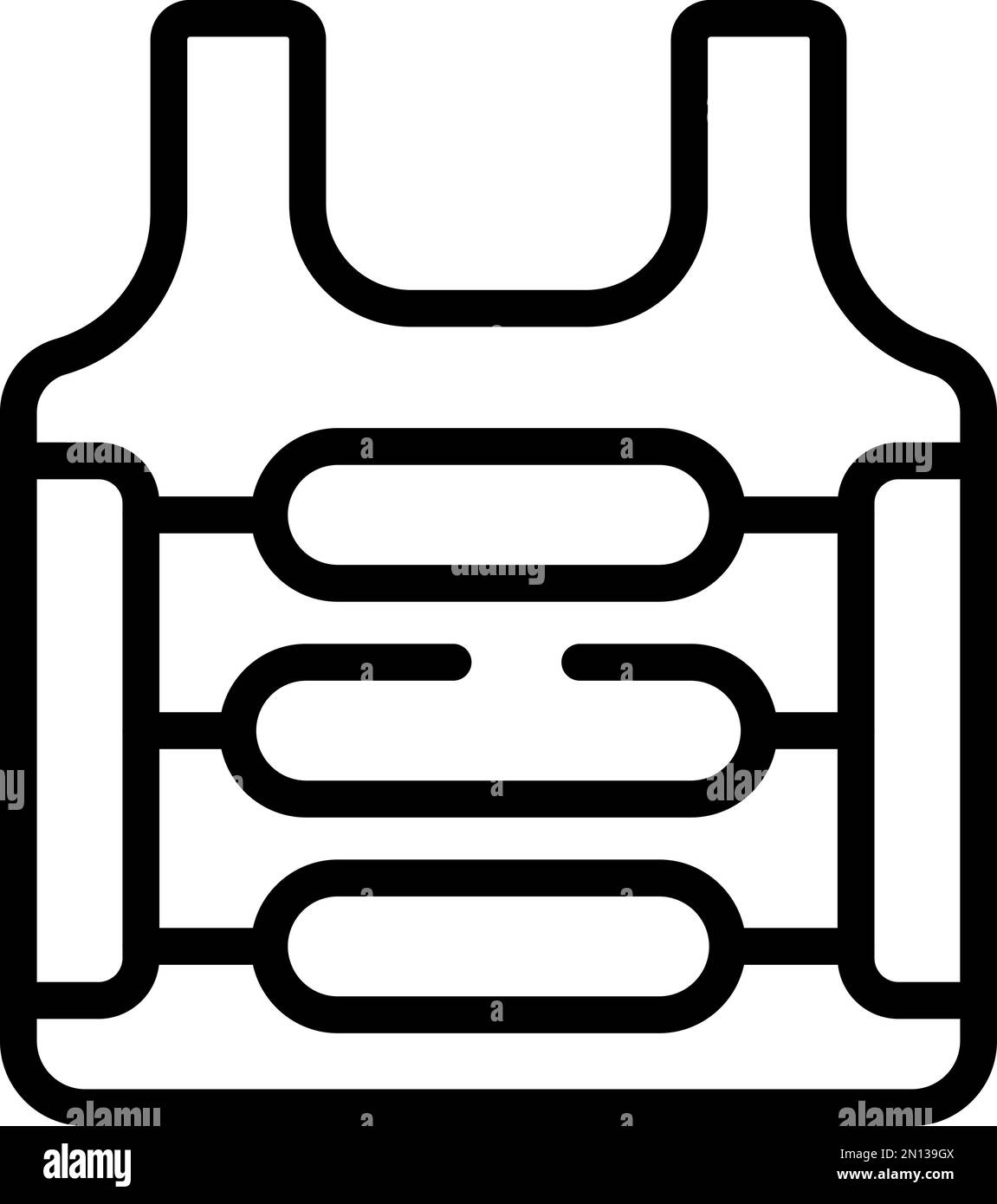 Jacket gear icon outline vector. Tactical armor. Police protection ...