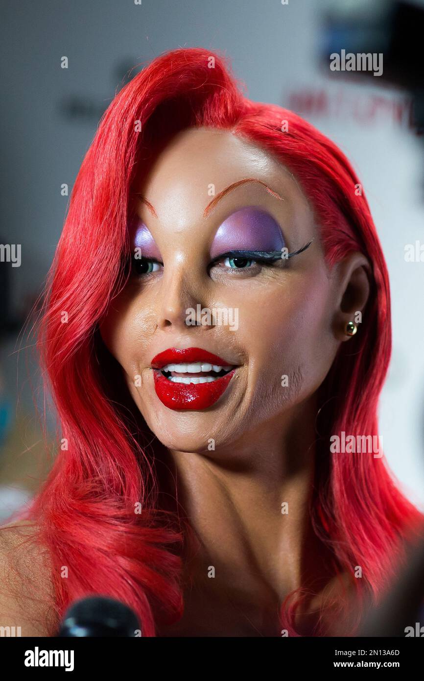 Heidi Klum dressed as Jessica Rabbit attends her 16th Annual Halloween ...