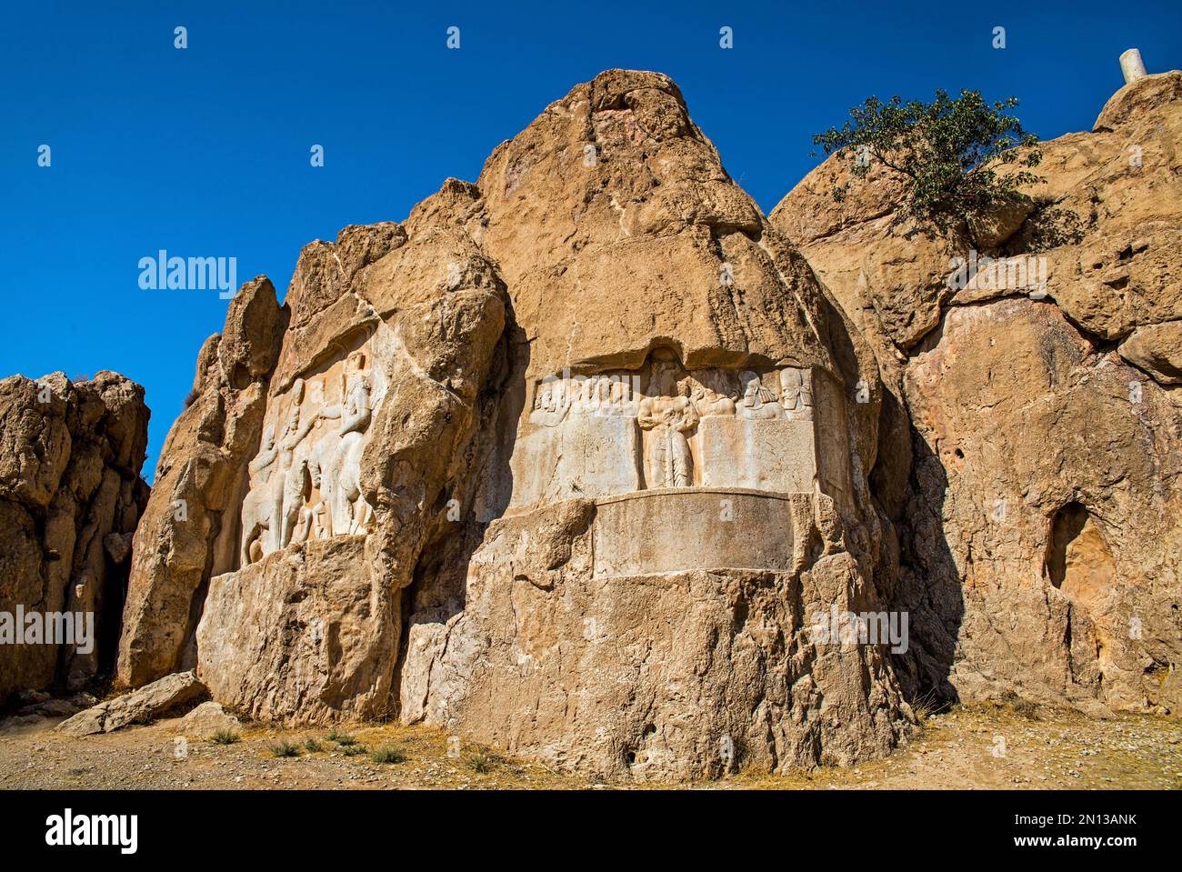 Reliefs of Ardashir I the Great Bahram II and the ancient Elamite ...