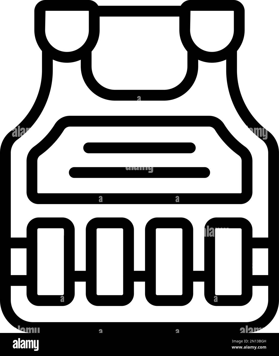 Army bulletproof vest icon outline vector. Military armor. Police ...