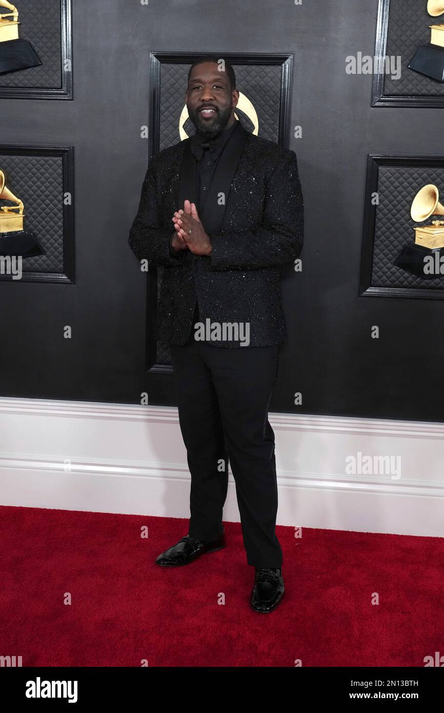 Adam Blackstone arrives at the 65th annual Grammy Awards on Sunday, Feb ...