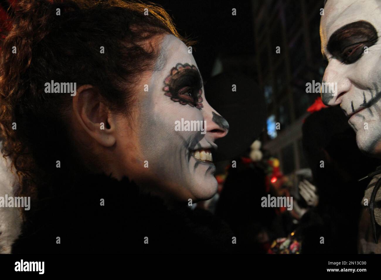 Pilar Secada, left, and her husband Todd Crider wait to take part in ...
