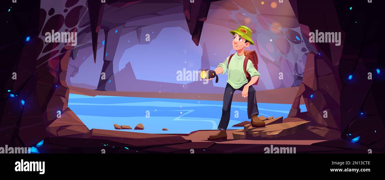 Jpg Of Cartoon Cave Men Under Rock