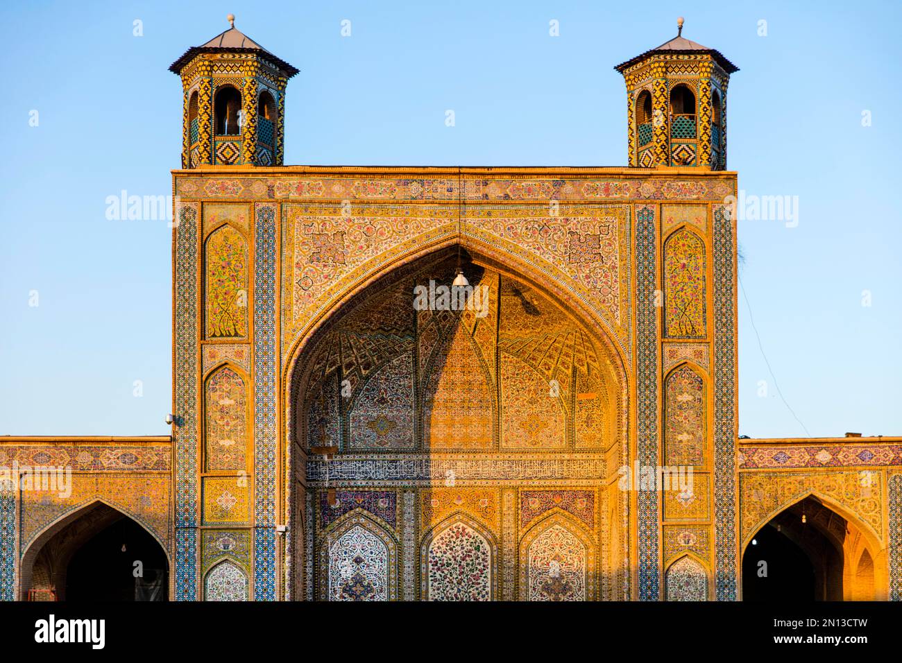 Faience-clad portal, Vakil Mosque (Masjed-e Vakil), Shiraz, Iran ...