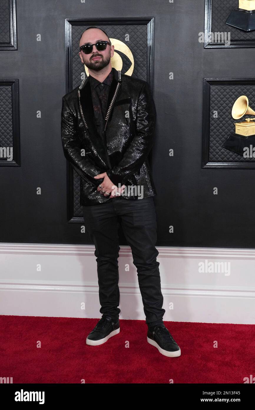 Sergiu Gherman arrives at the 65th annual Grammy Awards on Sunday, Feb ...