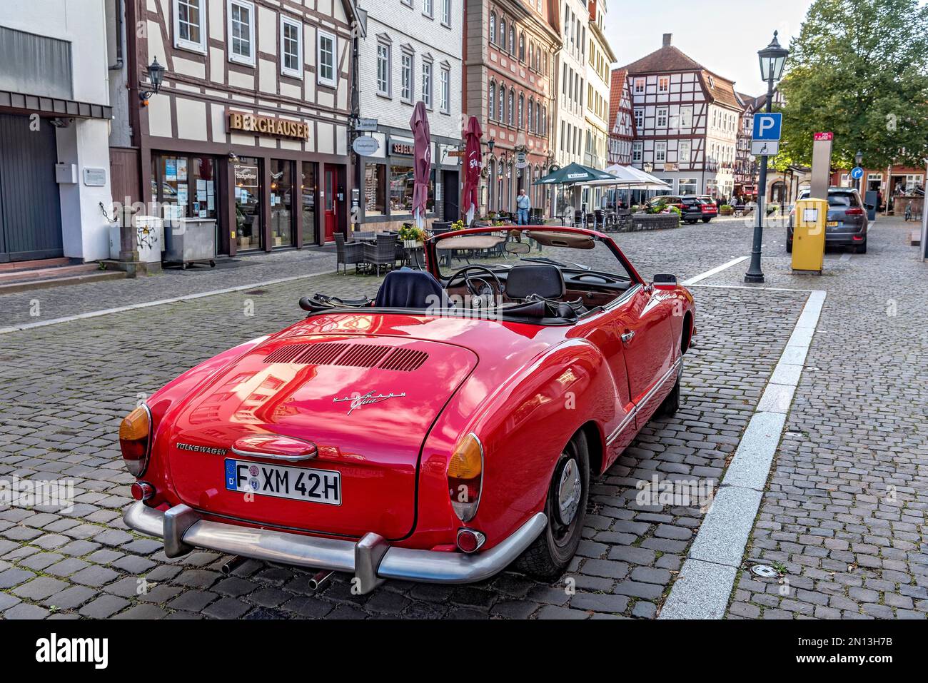 Vintage Volkswagen VW Karmann-Ghia Type 14, Convertible, Built 1955 to ...