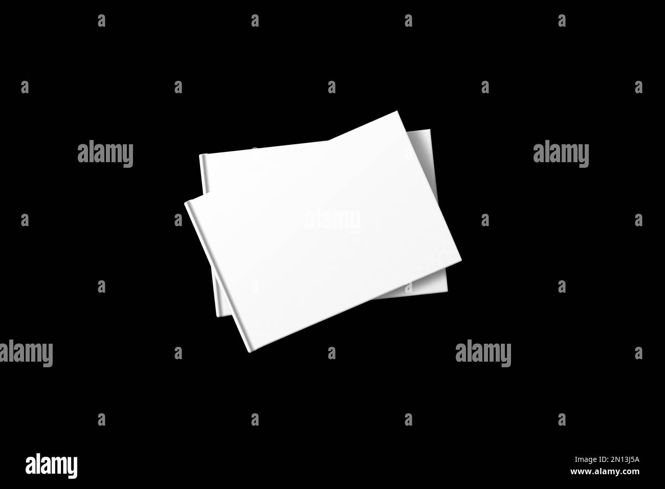 illustration of white paper and cards where you can add or write text ...