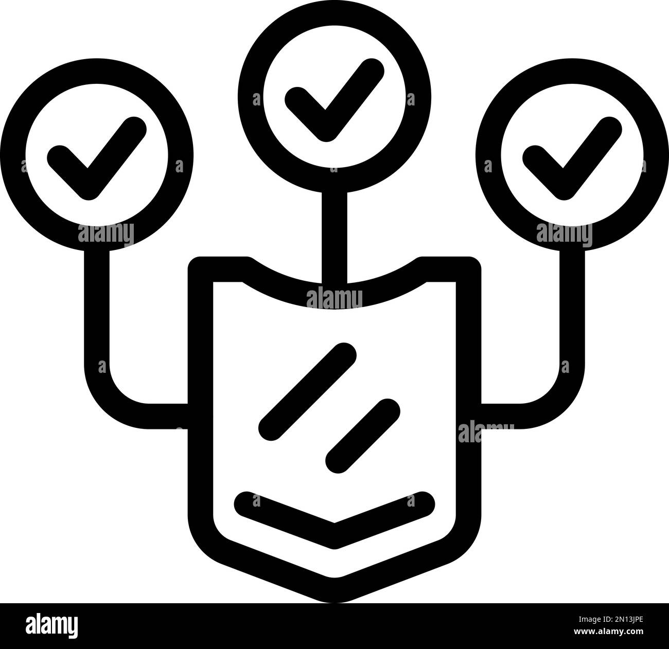 Shield warranty icon outline vector. Certificate card. Guarantee ...