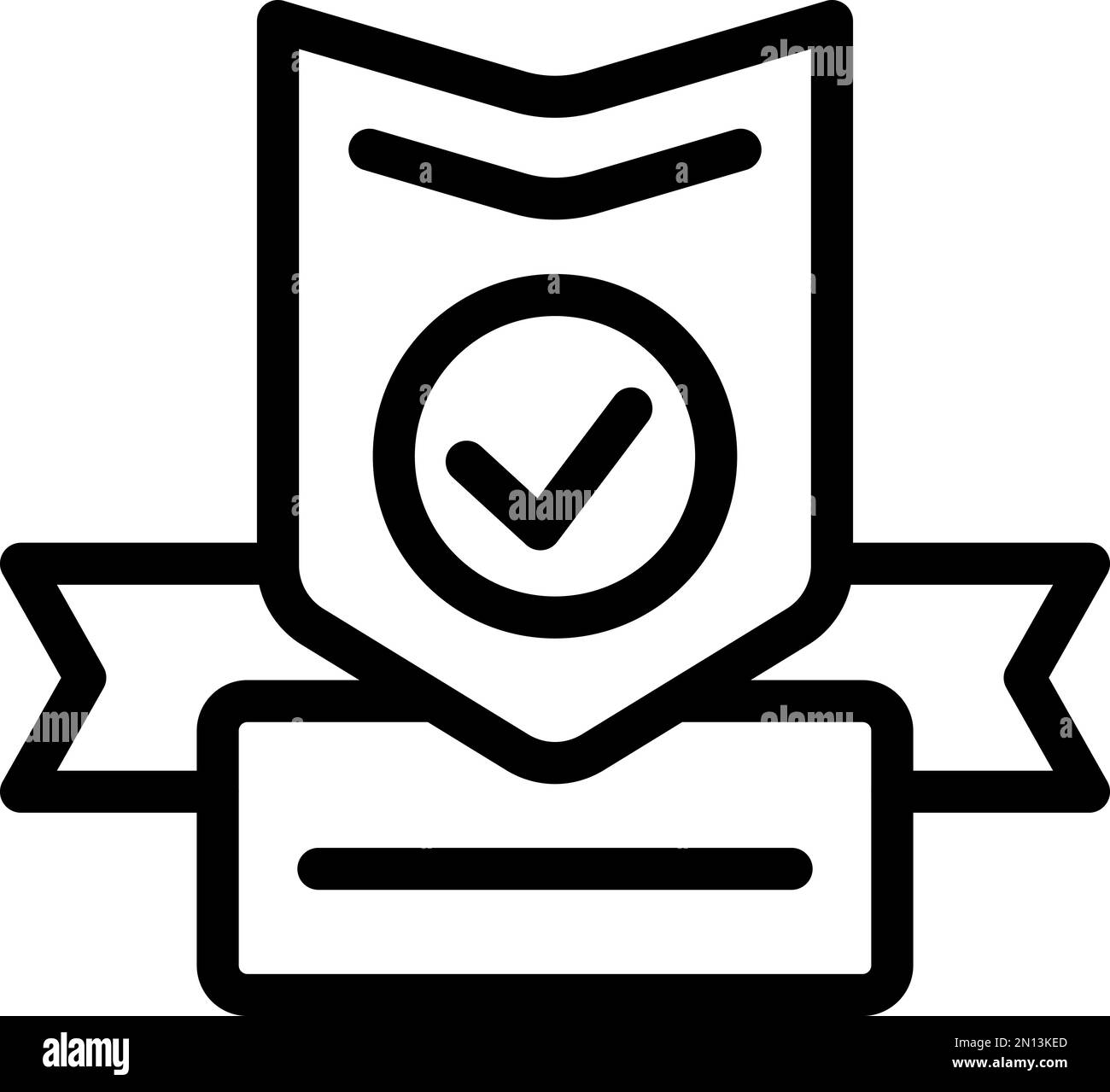 Frame badge icon outline vector. Warranty card. Money letter Stock ...