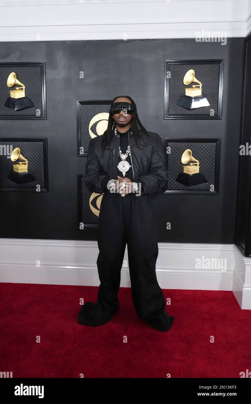 Quavo arrives at the 65th annual Grammy Awards on Sunday, Feb. 5, 2023 ...