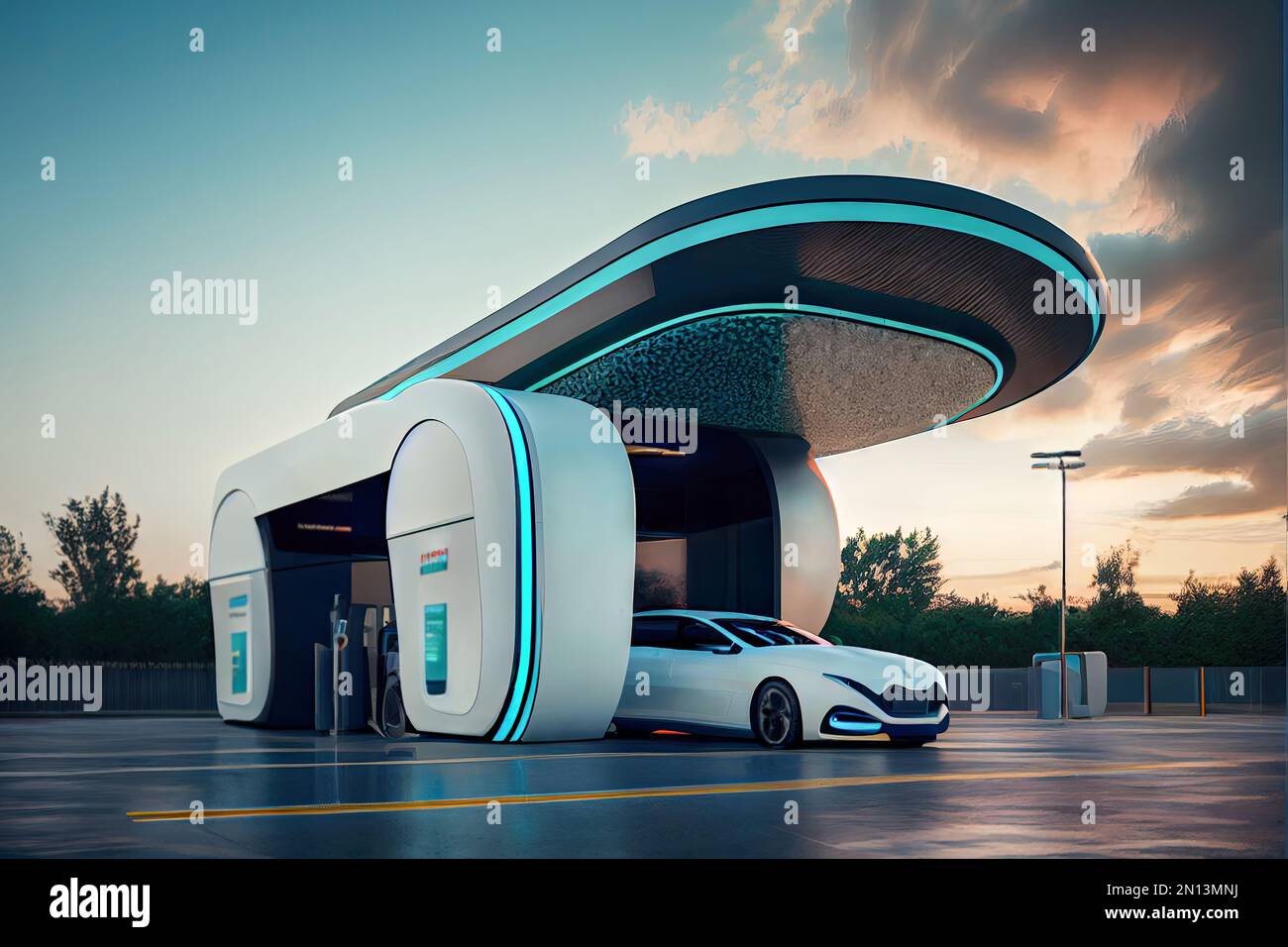 vision of a greener future of a state-of-the-art hydrogen gas station ...