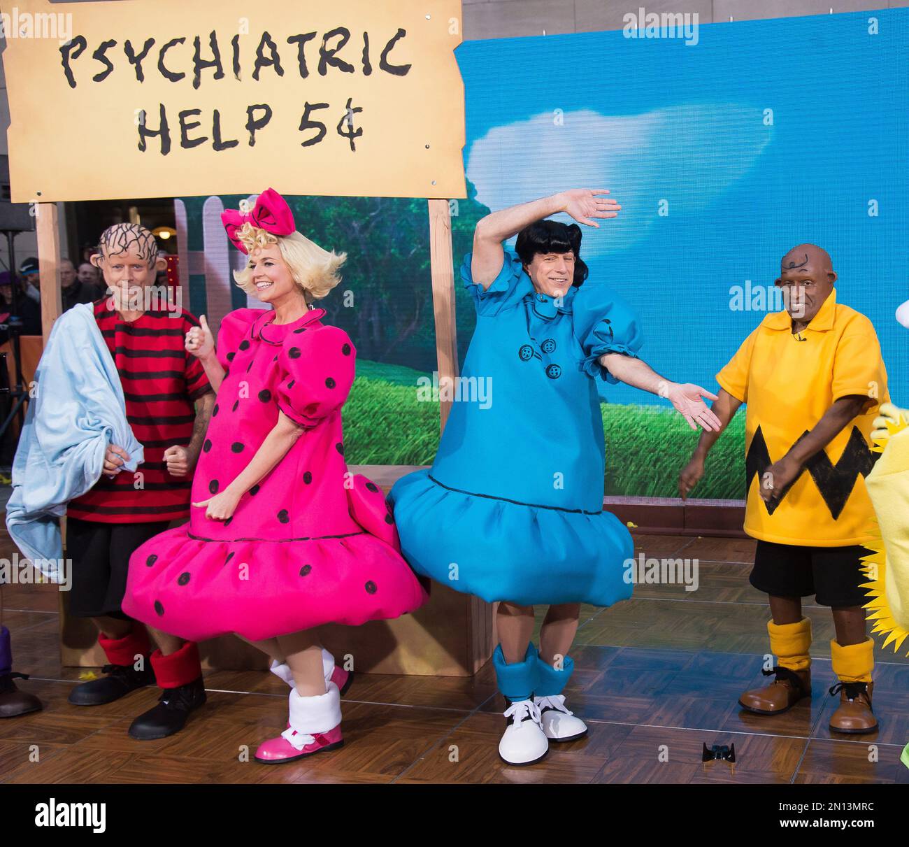Carson Daly, from left, Savannah Guthrie, Matt Lauer and Al Roker dress ...