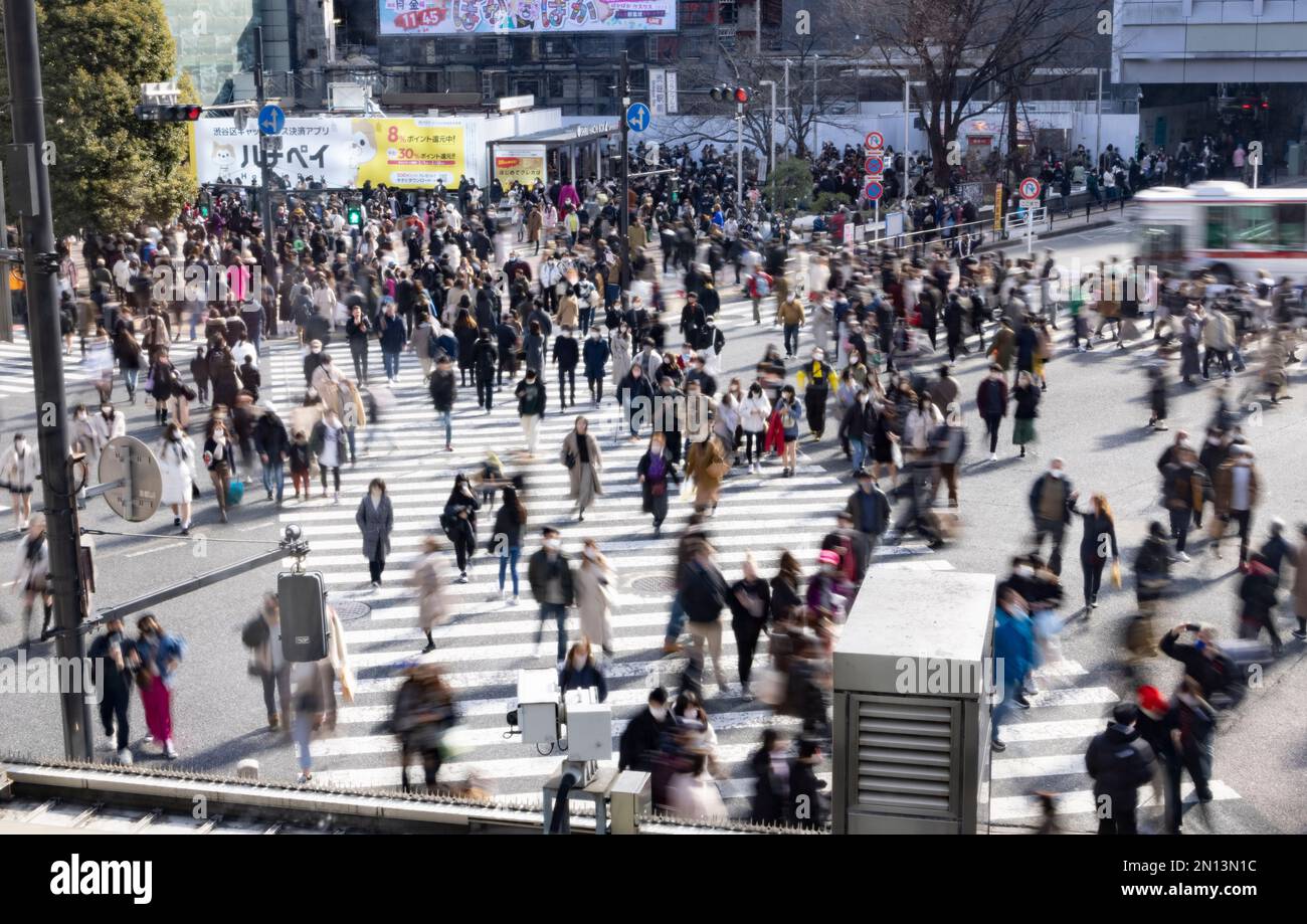 Shibuya scramble crossing Stock Photo - Alamy