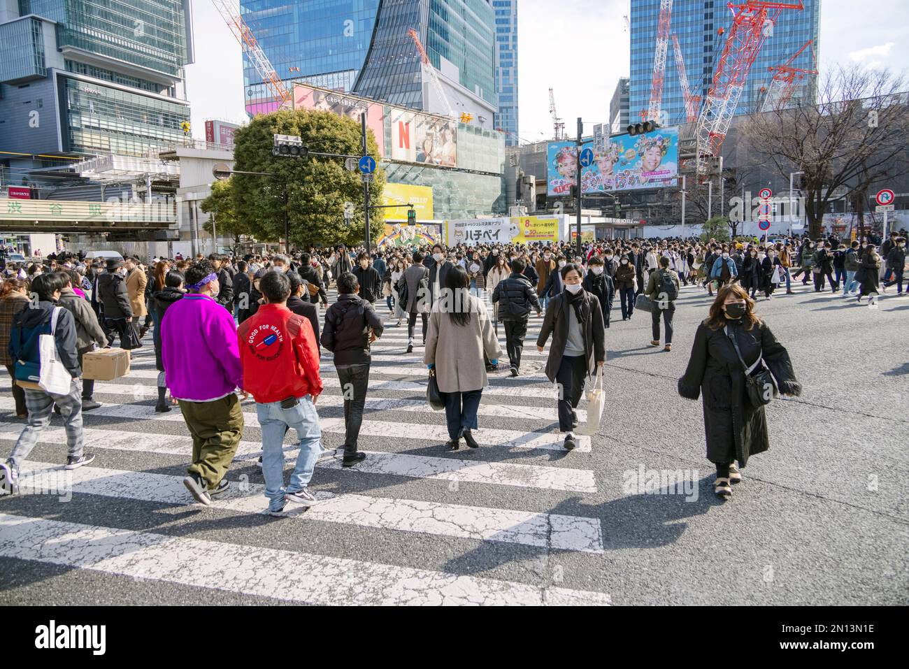 Shibuya scramble crossing Stock Photo - Alamy