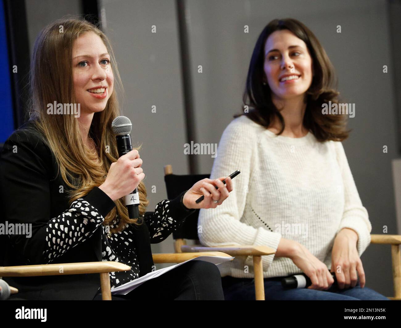 Clinton Foundation Vice Chair Chelsea Clinton and Rachel Sklar, co ...
