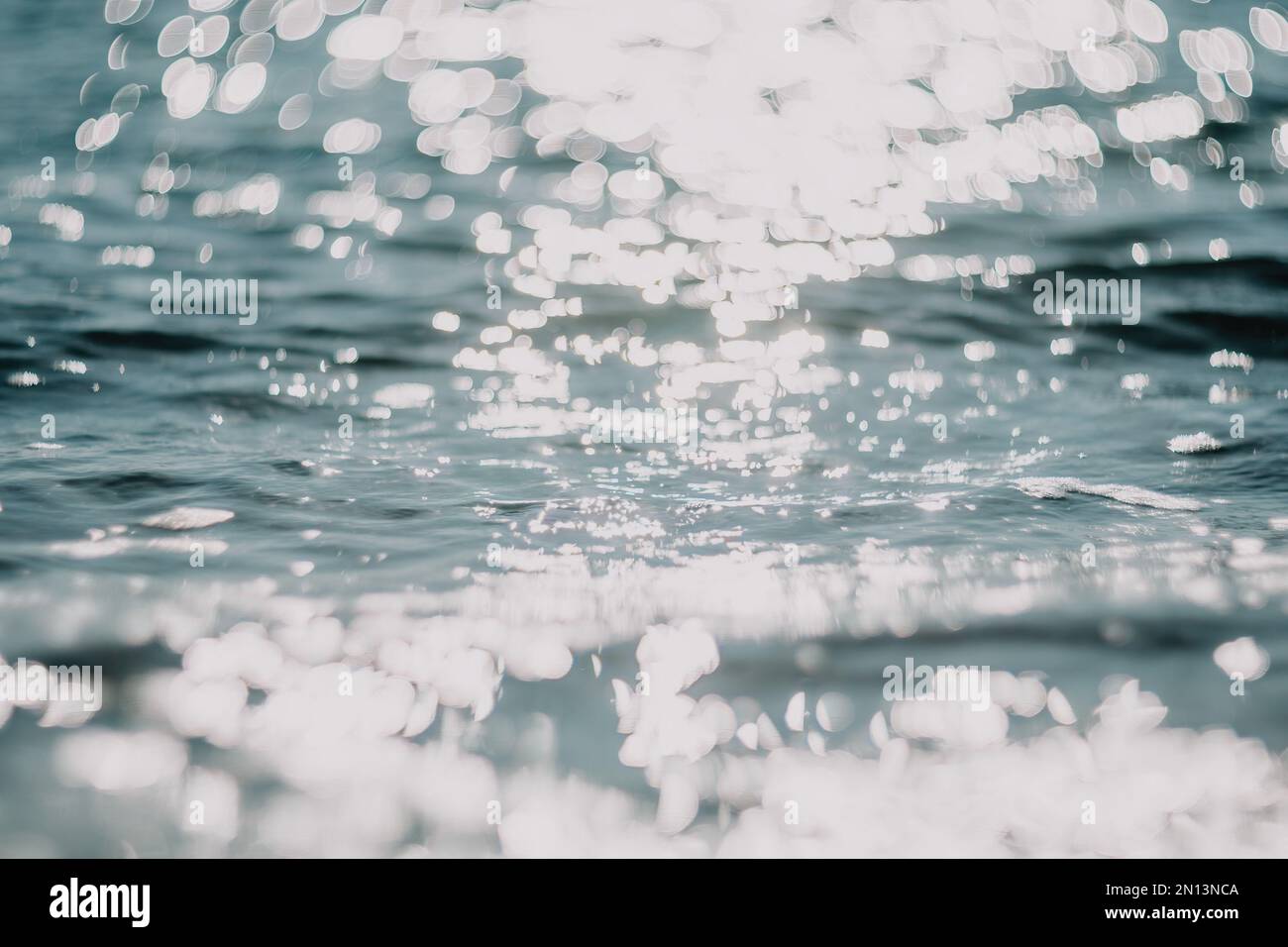 Abstract sea summer ocean sunset nature background. Small waves on ...