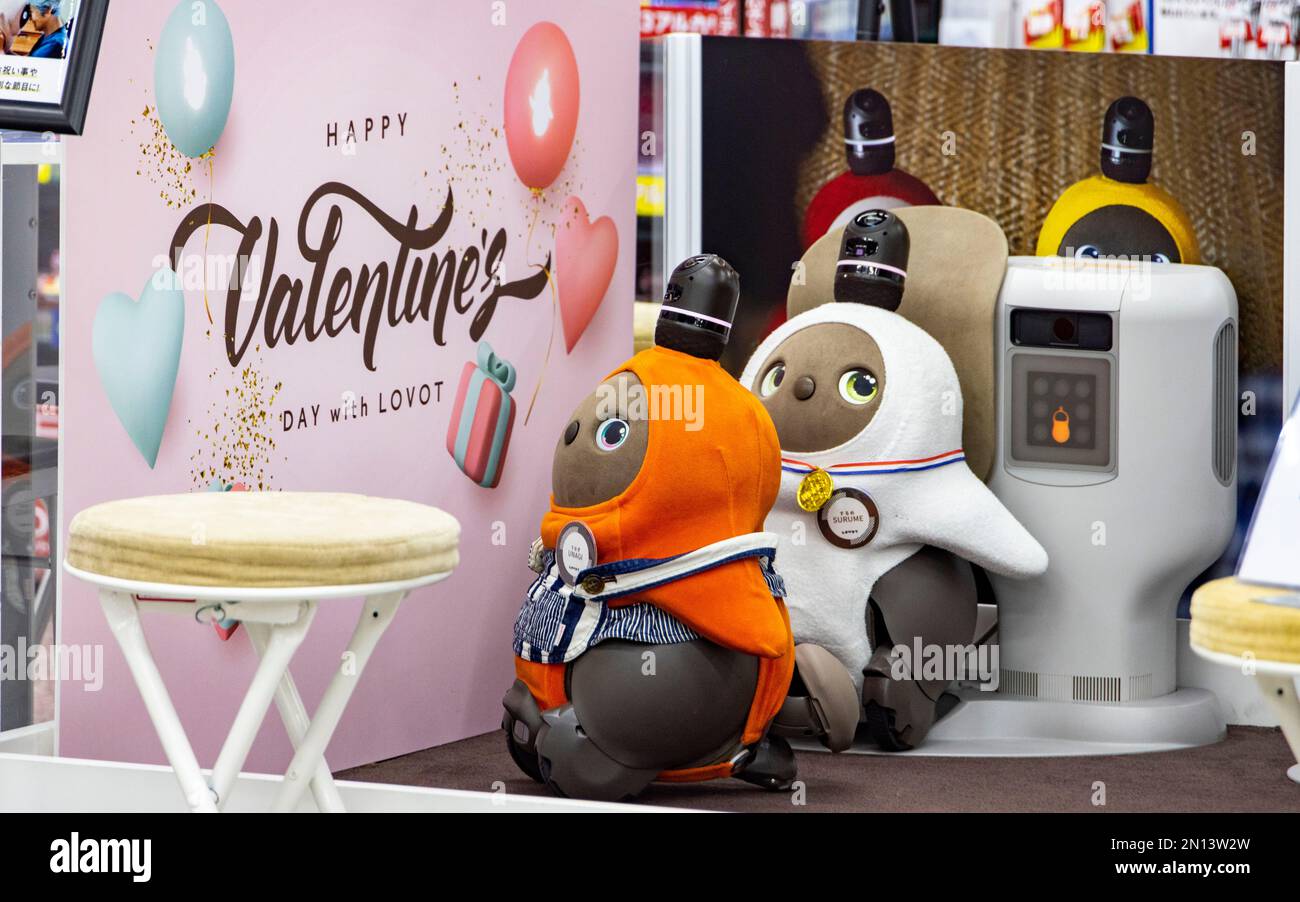 Lovot japanese love robot toy companion for sale in shop in Kyoto Stock ...