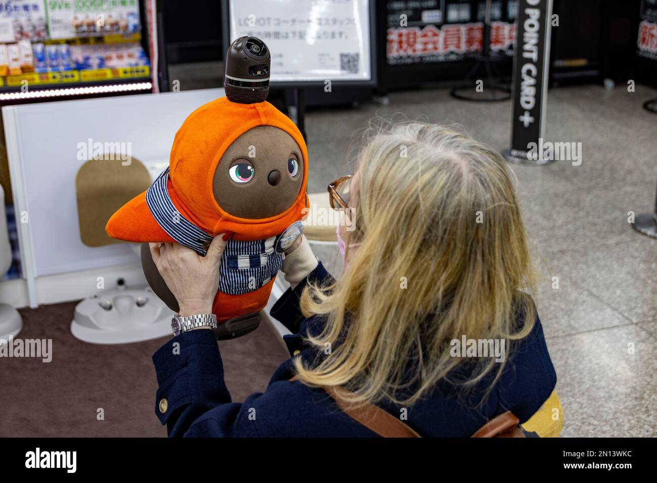 Lovot japanese love robot toy companion for sale in shop in Kyoto Stock ...