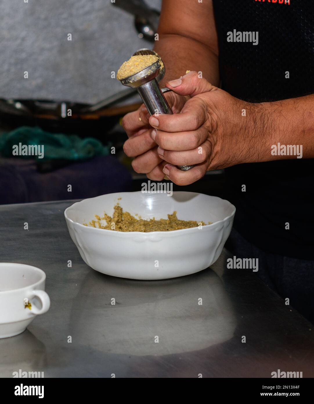 Falafel preparation hi-res stock photography and images - Alamy