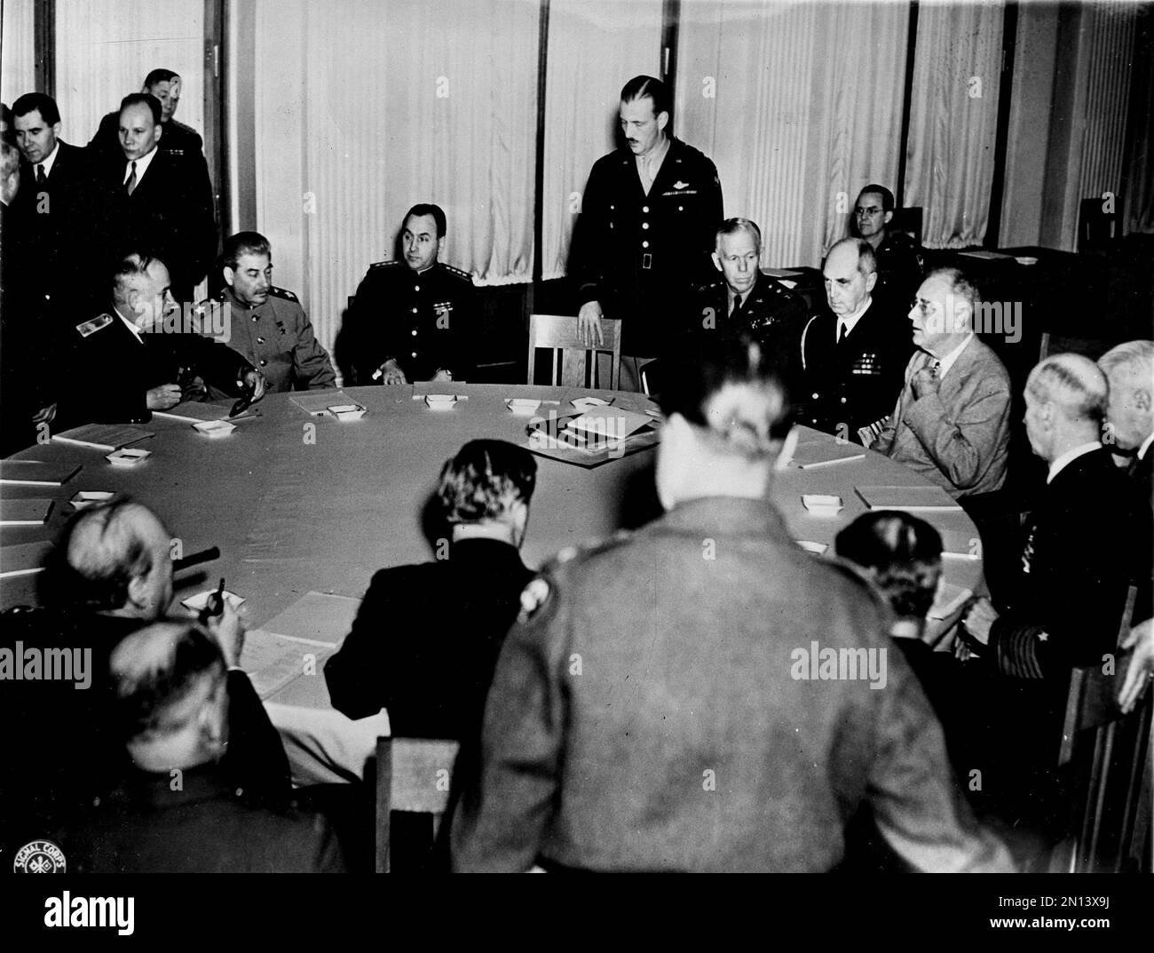 In this photo provided by the U.S. Army Signal Corps, around a round ...
