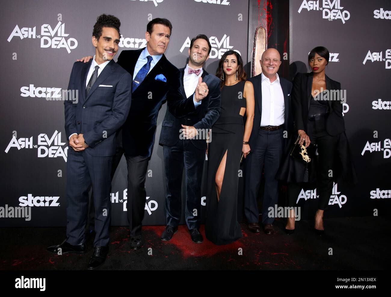 Ray Santiago, from left, Bruce Campbell, executive producer Craig ...