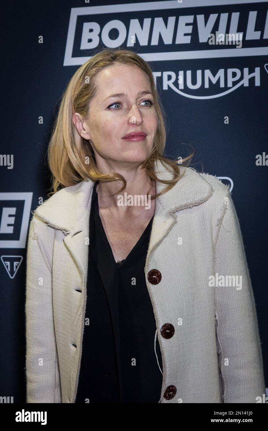Gillian Anderson poses for photographers upon arrival at the Triumph ...
