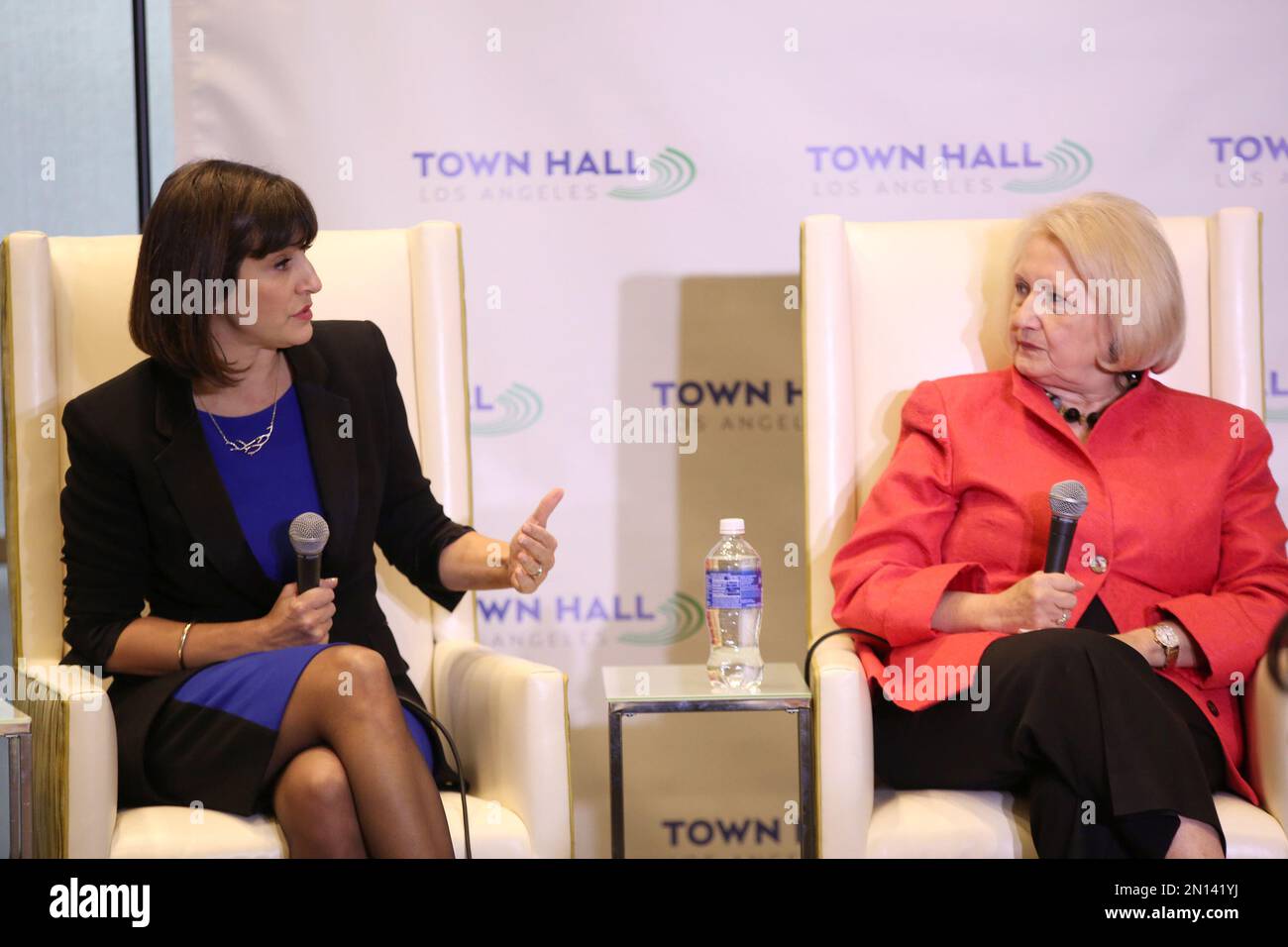 Co-authors Kim Azzarelli, left, and Ambassador Melanne Verveer speak at ...