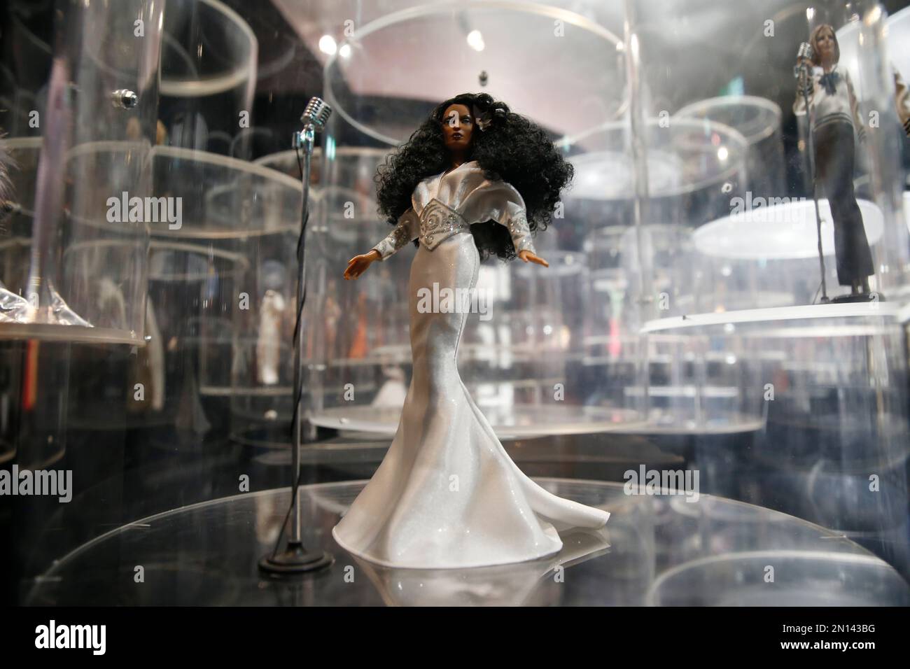 Barbie doll Diana Ross replica is displayed at the 'Barbie Icon ...