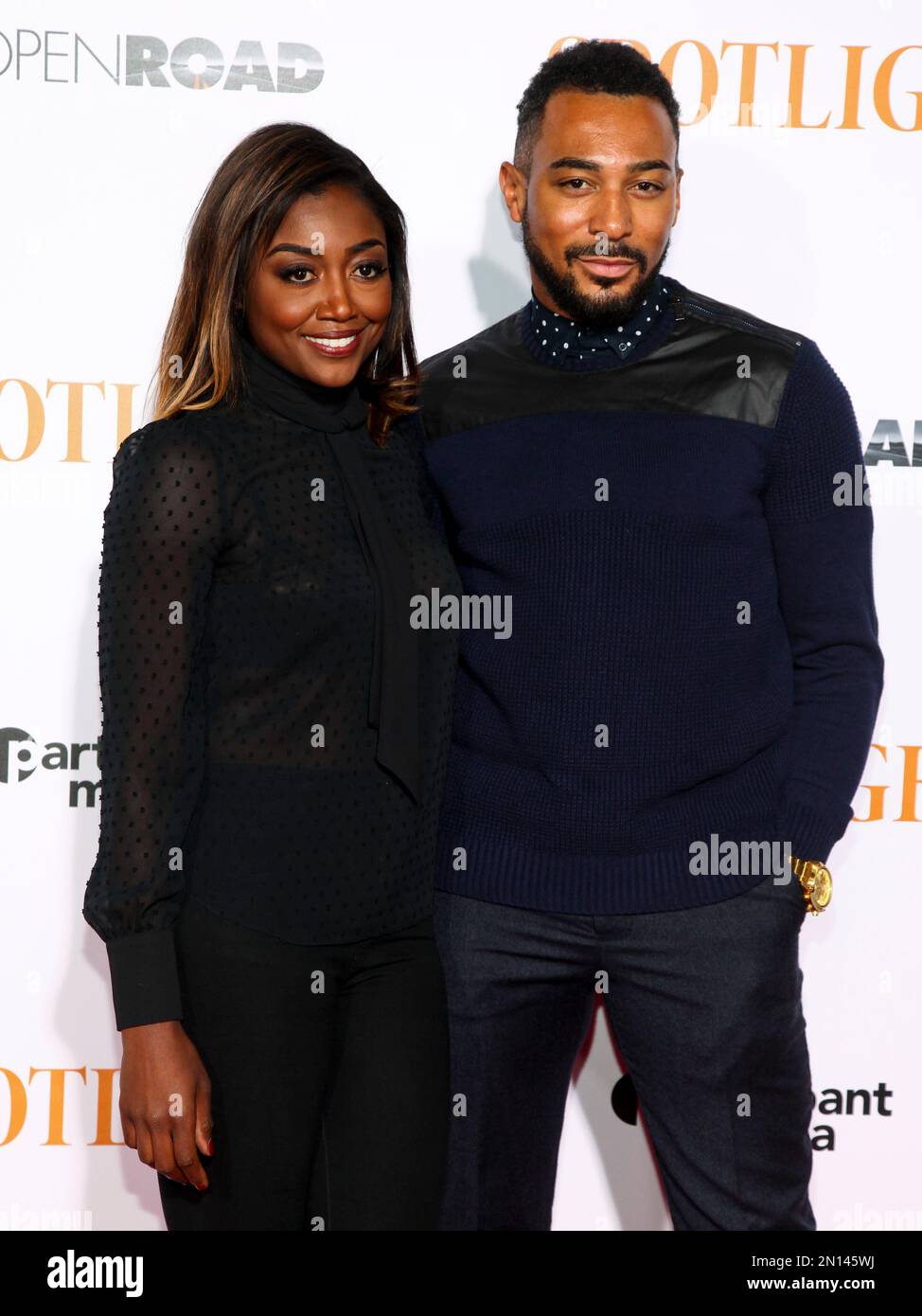 Patina Miller, left, and David Mars, right, attend the premiere of ...