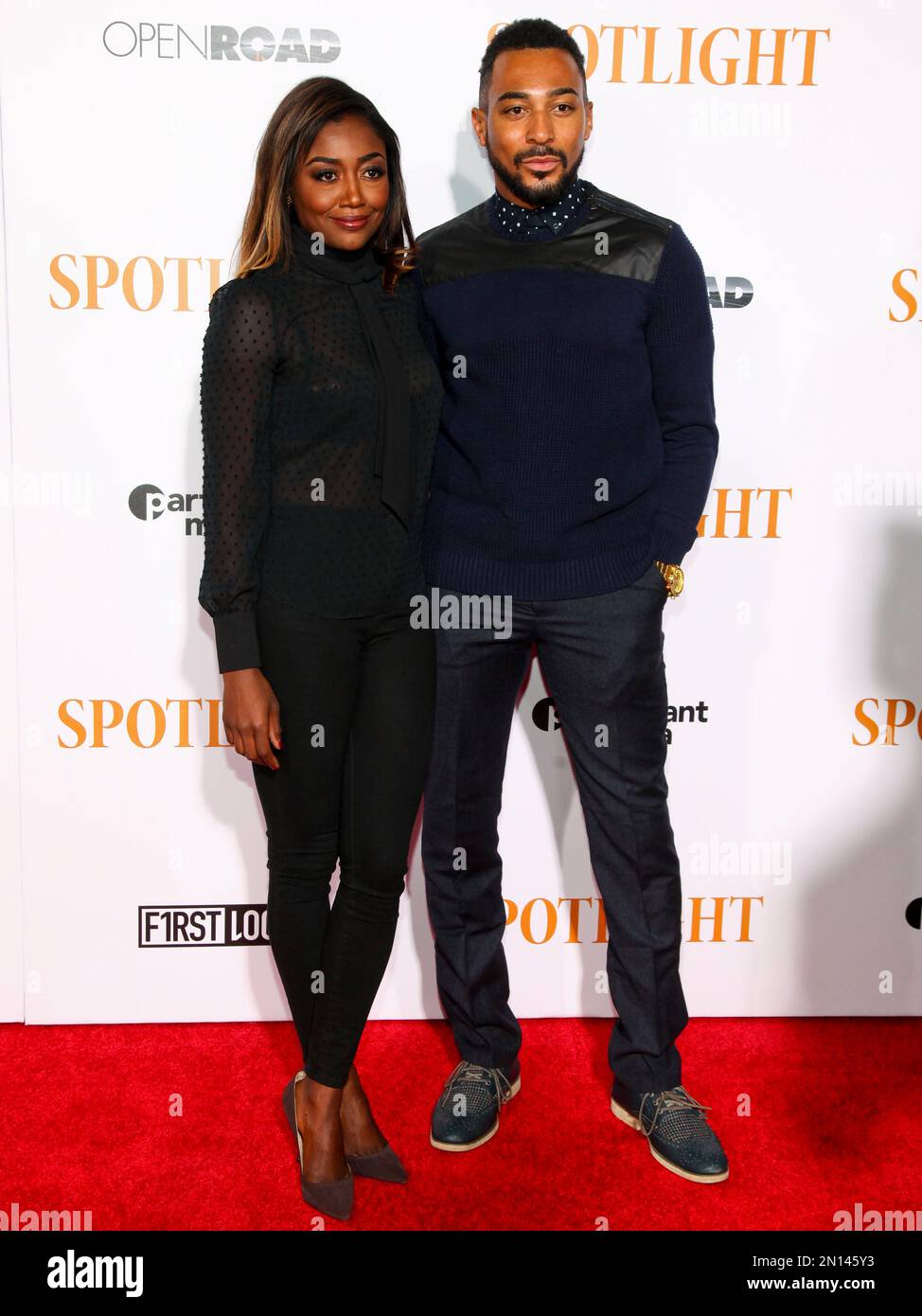 Patina Miller, left, and David Mars, right, attend the premiere of ...