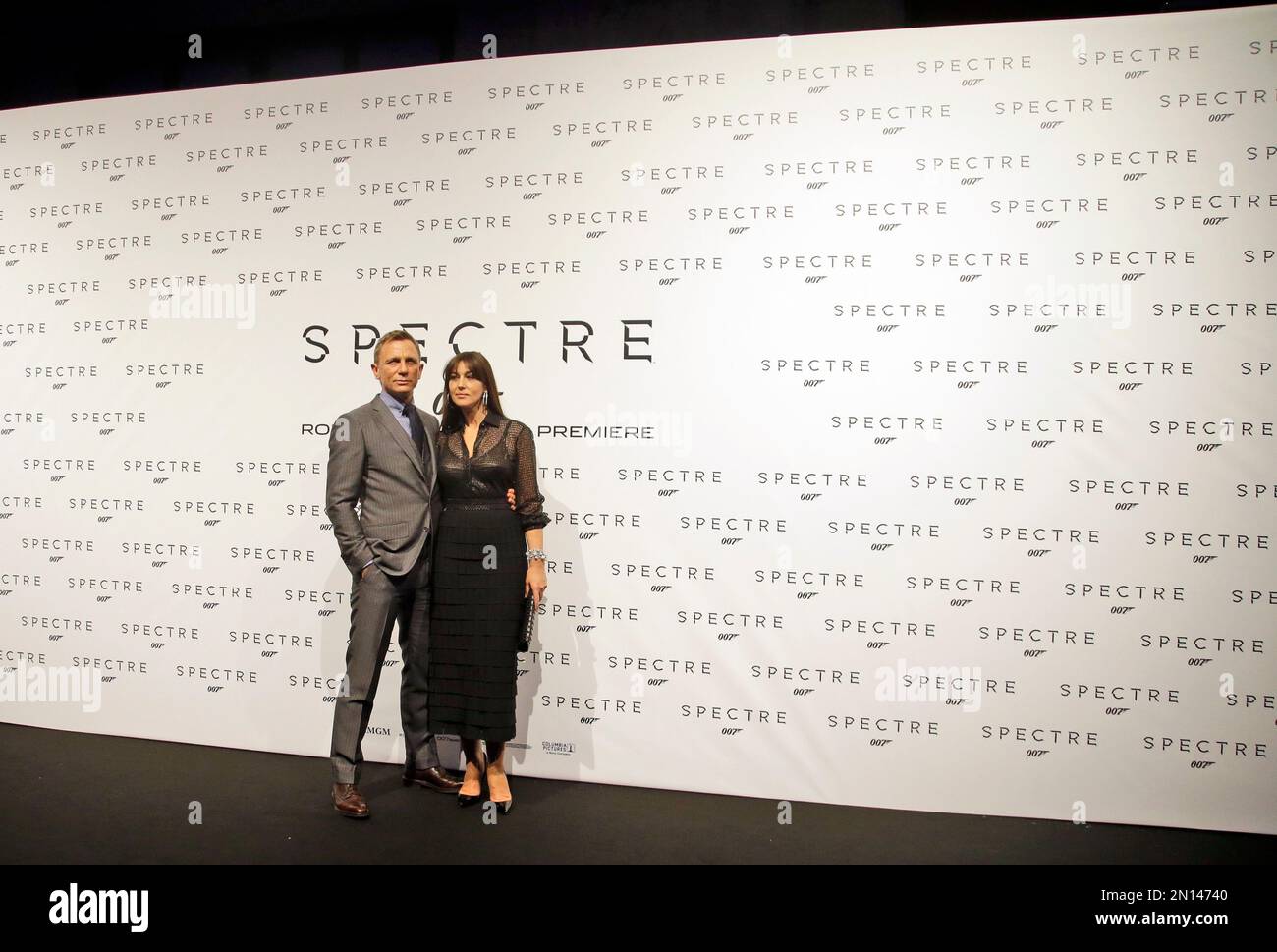 Actors Daniel Craig and Monica Bellucci pose for photographers on the ...