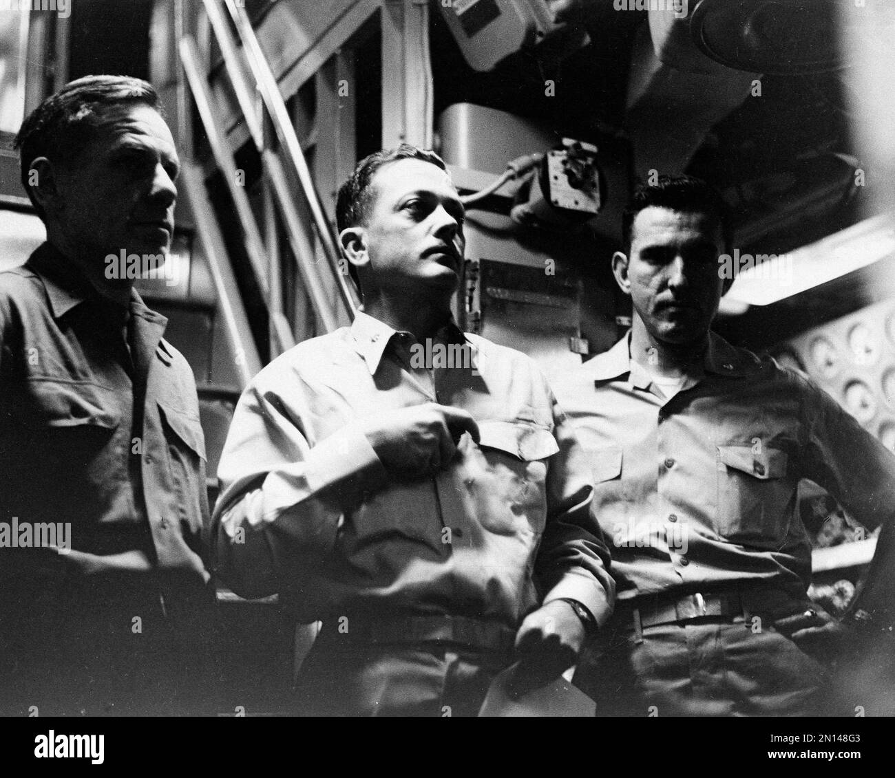 In this photo provided by the U.S. Navy, Lieutenant Commander F.M ...