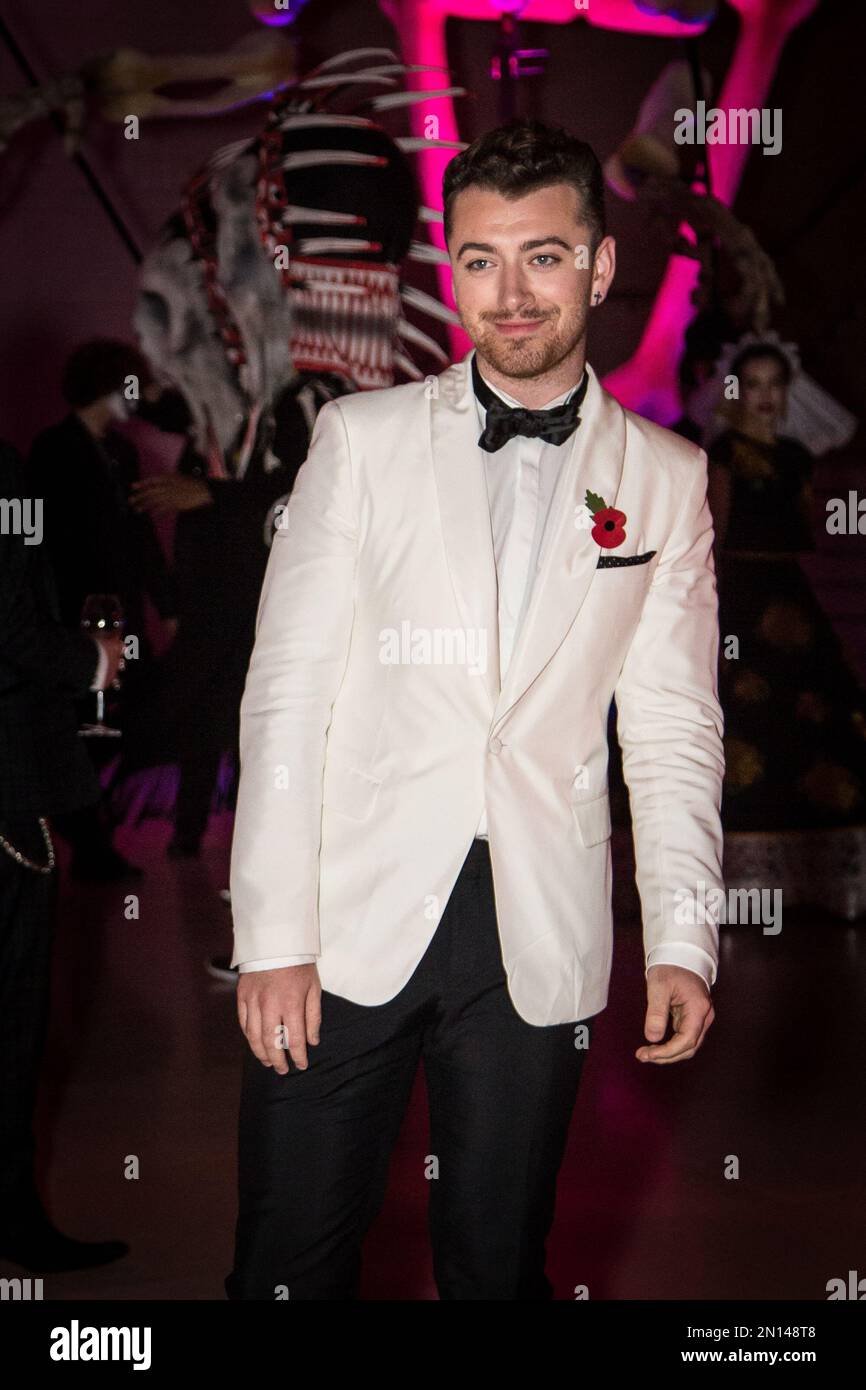 Sam Smith poses for photographers upon arrival at the James Bond ...