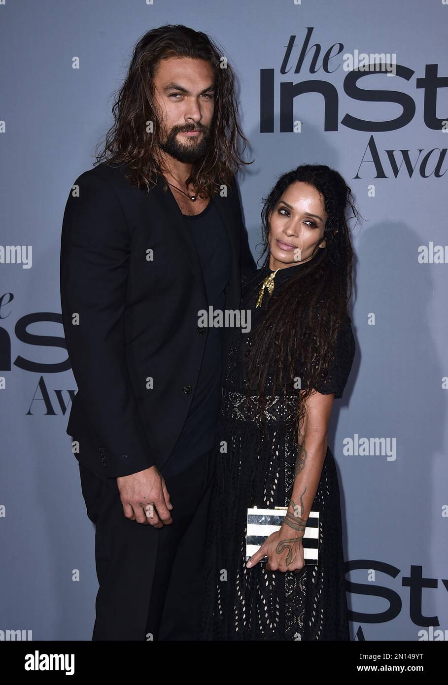 Jason Momoa and Lisa Bonet arrive at the inaugural InStyle Awards at ...