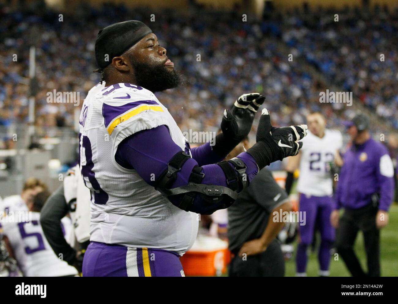 Minnesota Vikings defensive tackle Linval Joseph (98) during the second ...