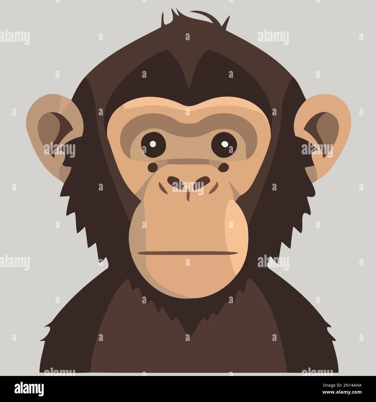 animal mammal cute primate chimpanzee vector illustration Stock Vector ...