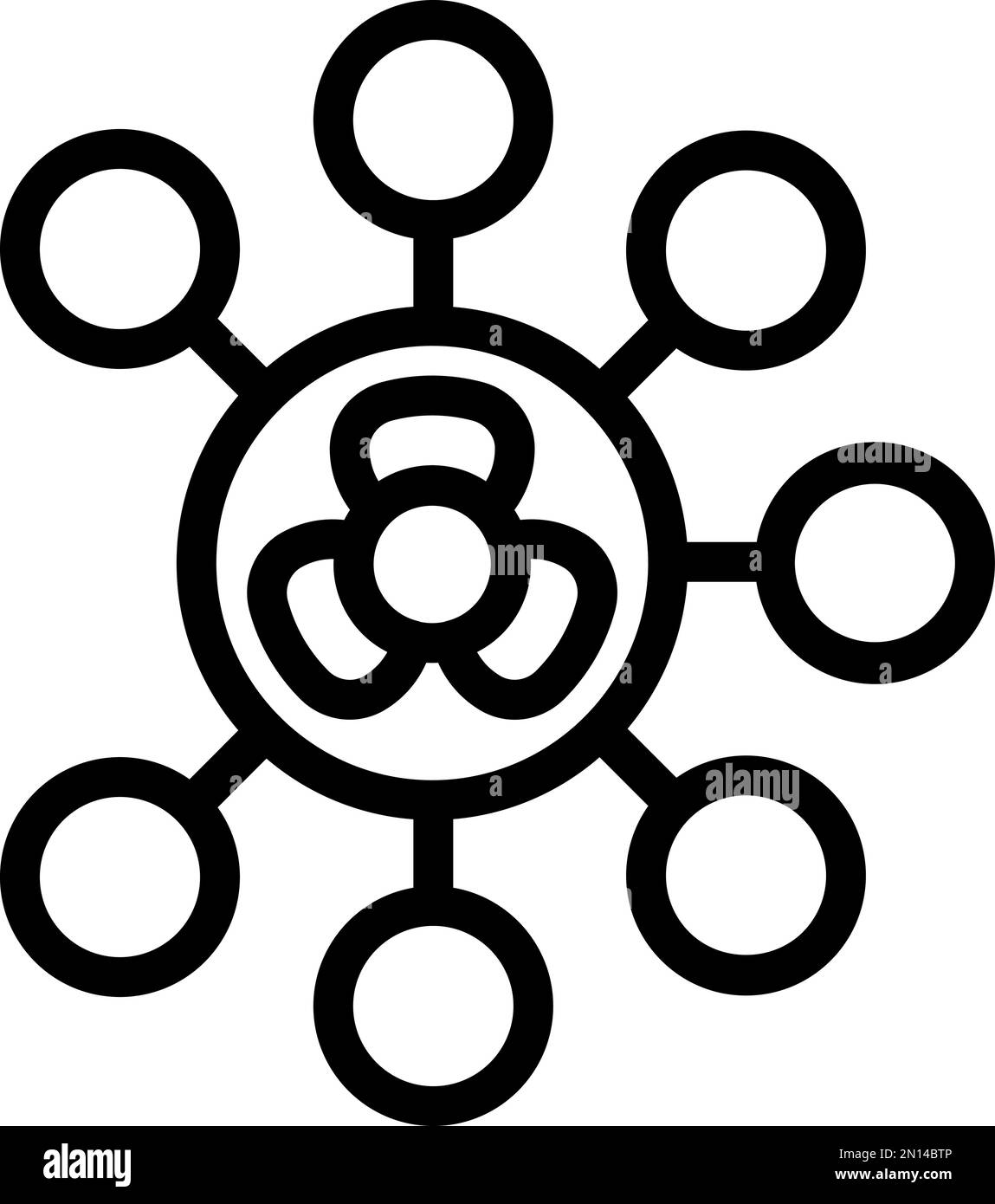 Eco scheme icon outline vector. Space station. Cycle fuel Stock Vector ...