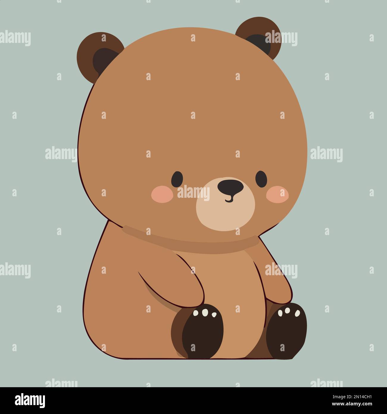 brown bear mammal animal body vector illustration Stock Vector Image ...