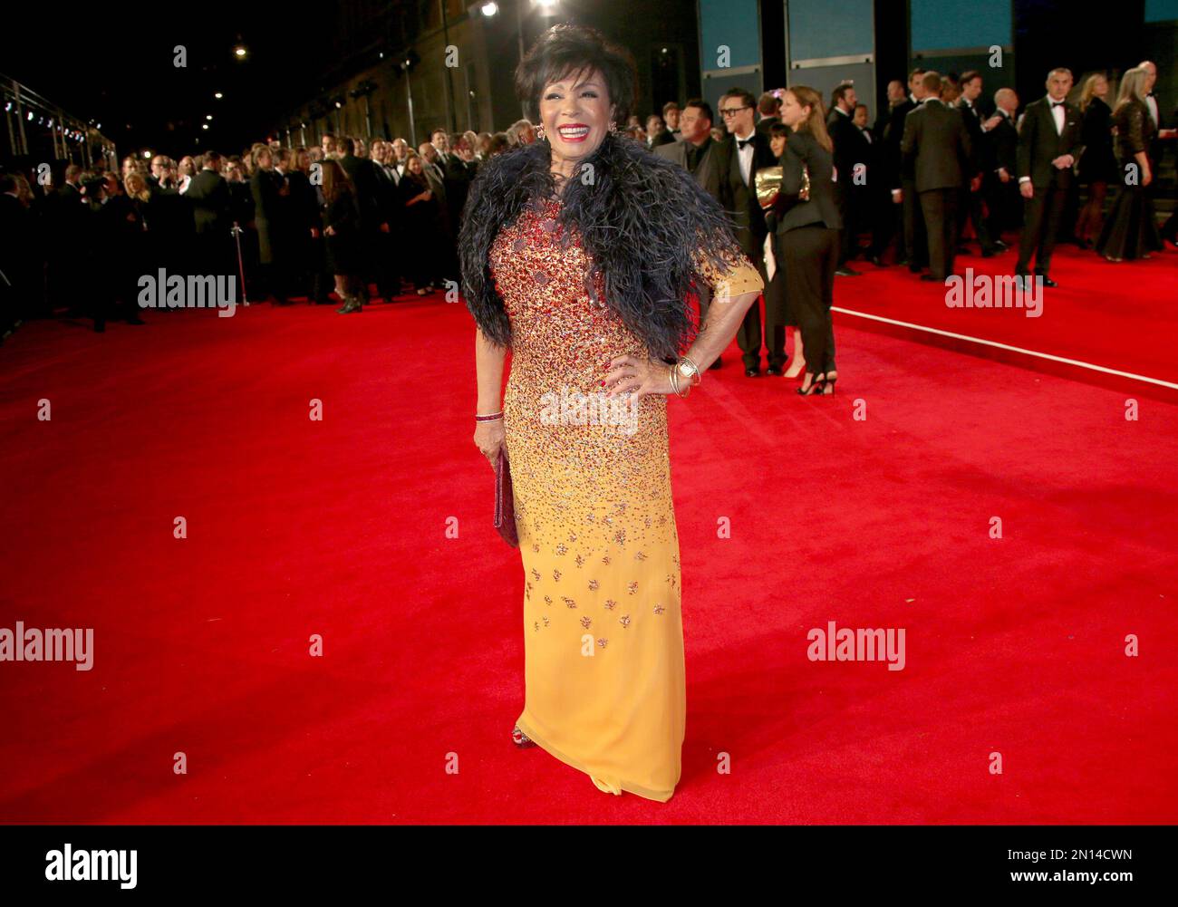 Shirley Bassey Poses For Photographers Upon Arrival For The World Premiere Of Spectre At The