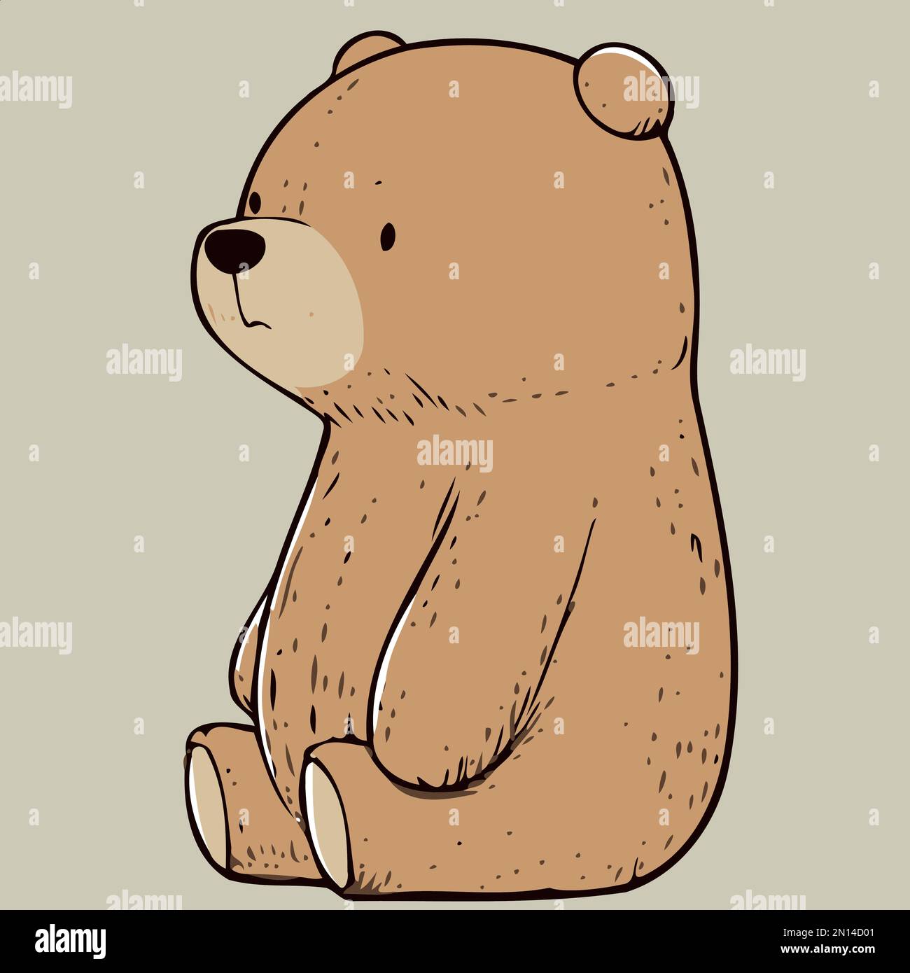 brown bear mammal animal body vector illustration Stock Vector Image ...