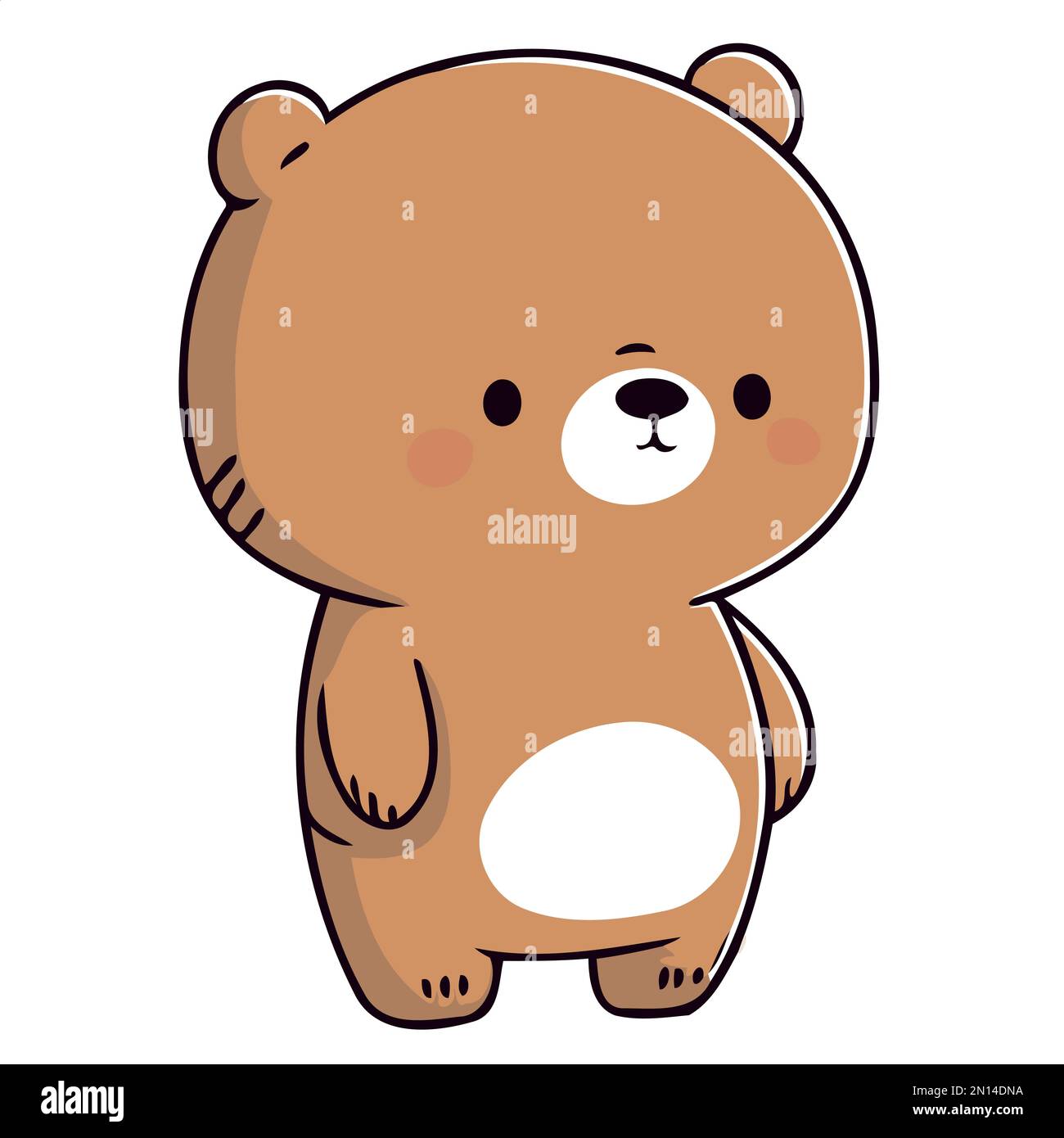 brown bear mammal animal body vector illustration Stock Vector Image ...