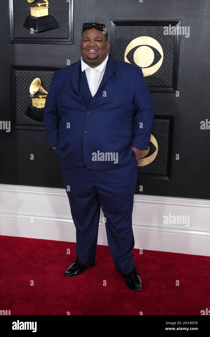 Bo Peoples arrives at the 65th annual Grammy Awards on Sunday, Feb. 5 ...