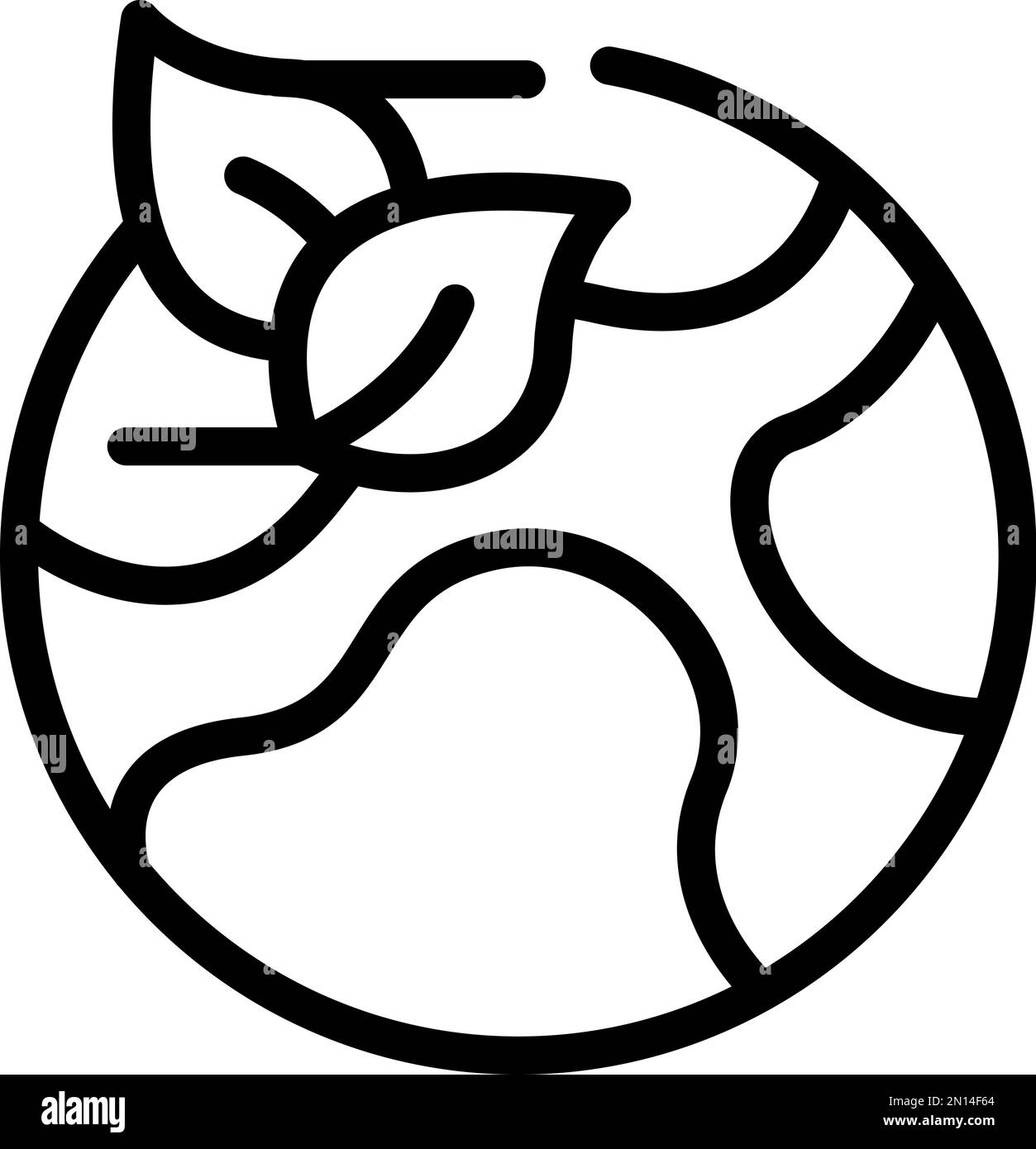 Planet eco energy icon outline vector. Space station. Cycle fuel Stock ...