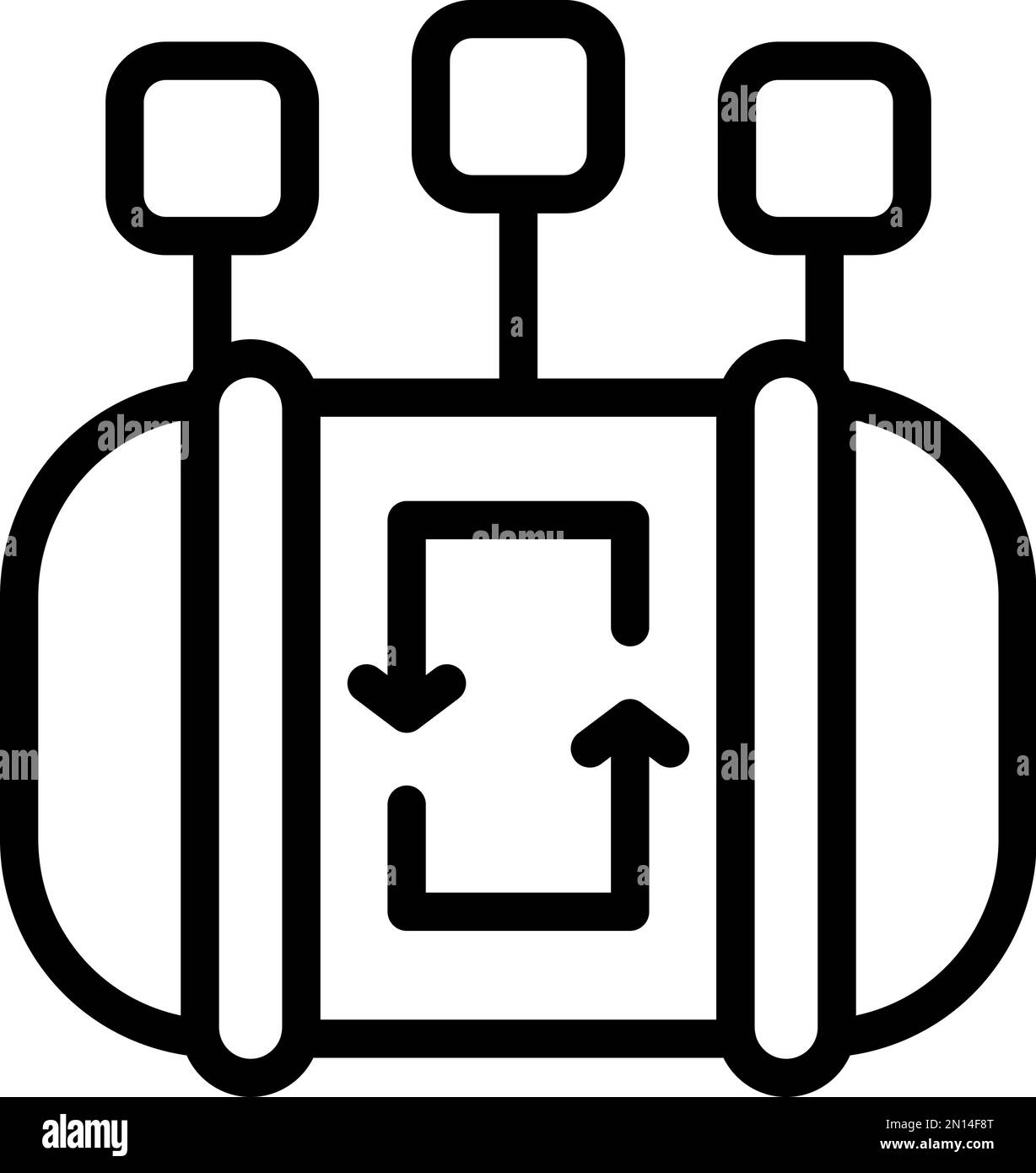 Biogas tank icon outline vector. Eco cycle. Fuel space Stock Vector ...