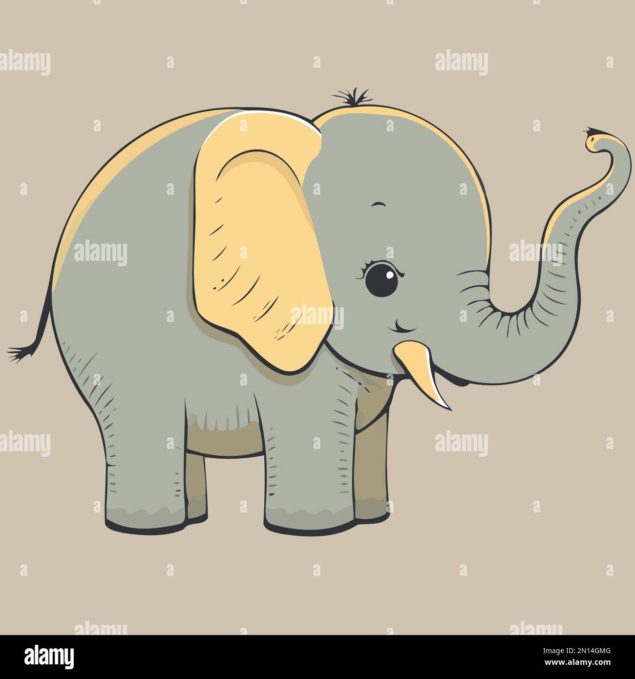 animal body mammal cute elephant vector illustration Stock Vector Image ...