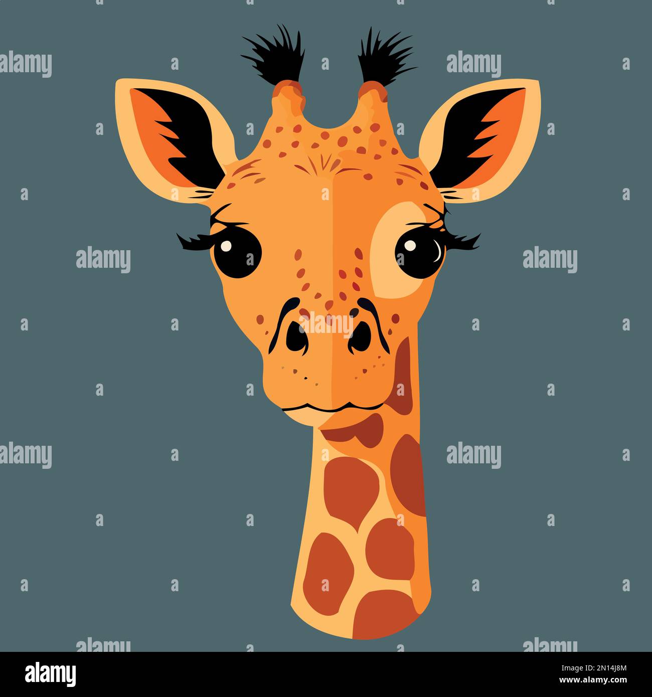 Giraffe Hoofd Vector