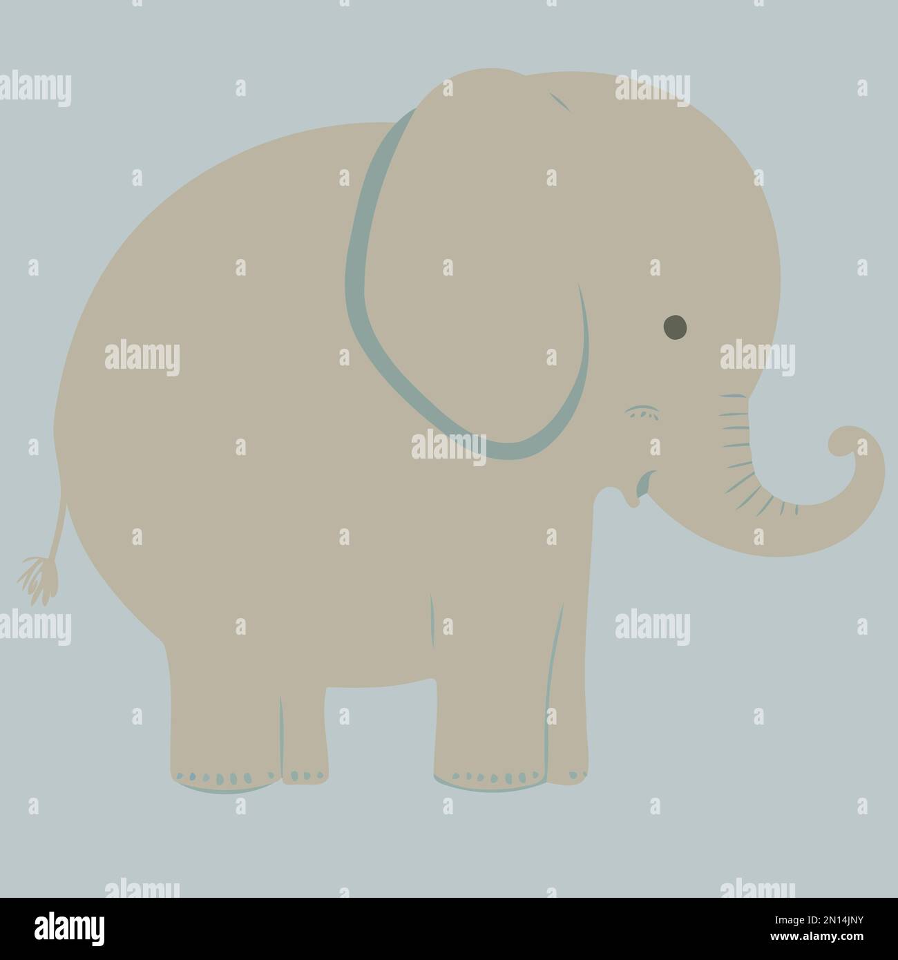 animal body mammal cute elephant vector illustration Stock Vector Image ...